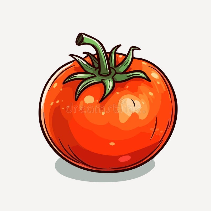 Tomato Hand-drawn Illustration. Tomato. Vector Doodle Style Cartoon ...