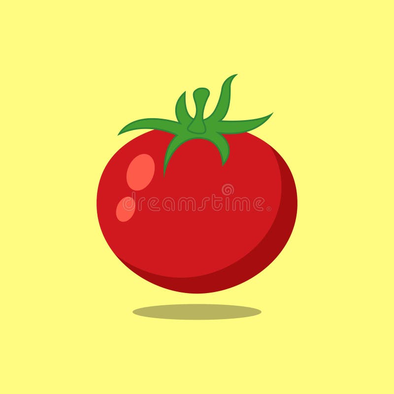 Tomato Isolated Single Simple Cartoon Illustration Stock Vector ...