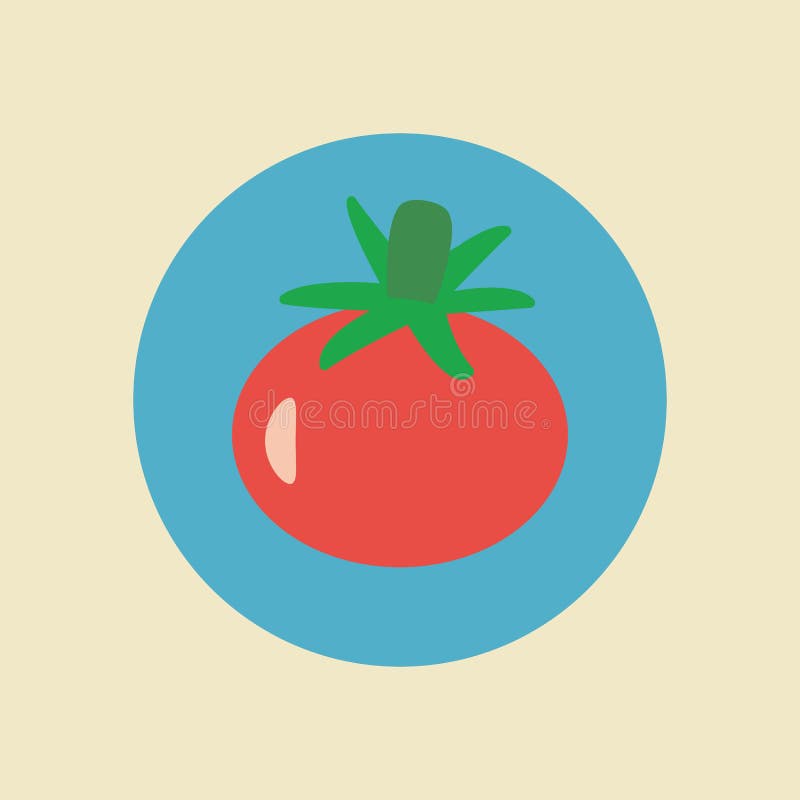 Tomato Isolated Single Simple Cartoon Illustration Stock Vector ...