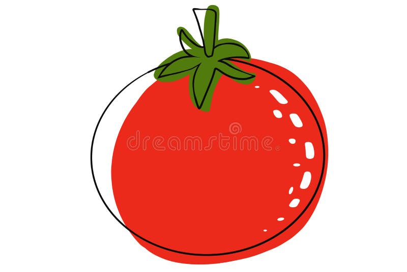 Tomato Isolated on a White Abstract Background Stock Illustration ...