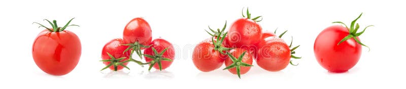 Fresh Red Tomatoes Isolated on a White Background. Panorama Stock Photo ...