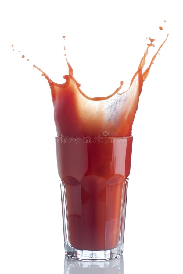 Tomato Juice Splash in a Glass Stock Image - Image of motion, glass ...