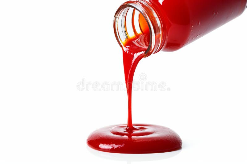 Tomato Ketchup Pouring from Bottle Stock Image - Image of bottle ...