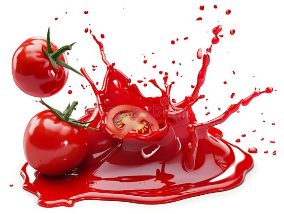 Tomato Ketchup Splash in High Resolution Stock Illustration ...
