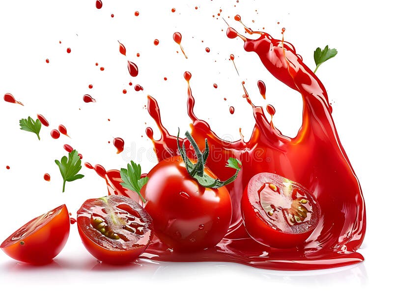 Tomato Ketchup Splash in High Resolution Stock Illustration ...