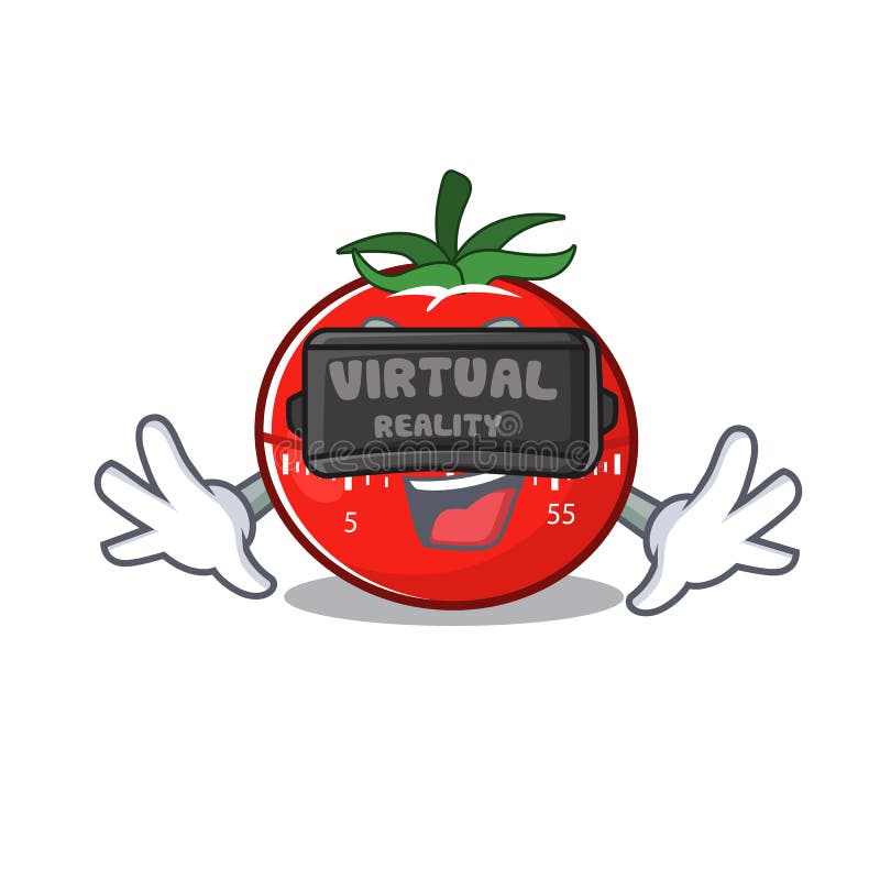 Tomato Kitchen Timer Cartoon Image Play a Game with Virtual Reality ...