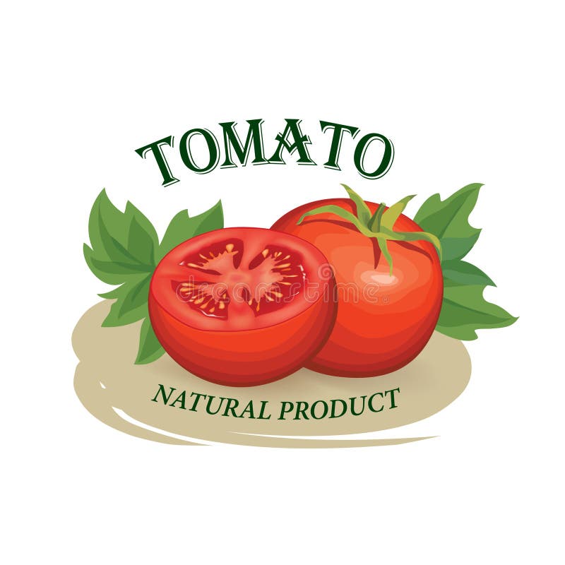 Tomato Label. Retro Sticker. Vegetable Logo Stock Illustration ...
