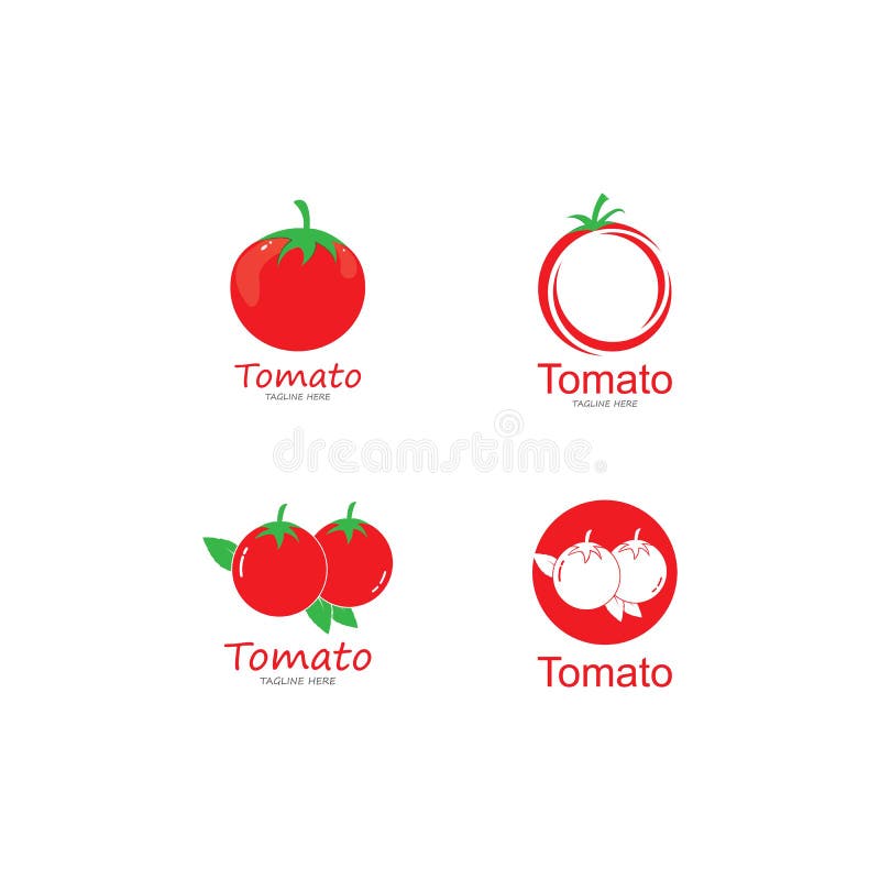 Tomato Logo Design Template Stock Vector - Illustration of garden ...