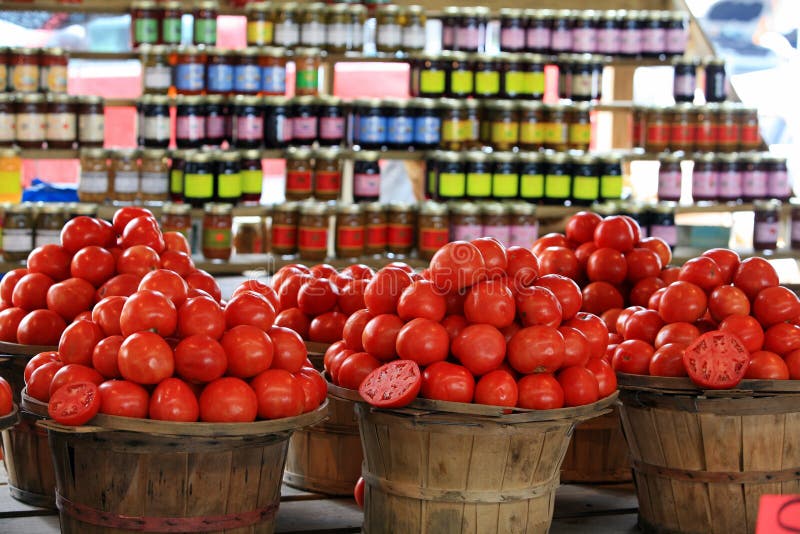 Tomato at market stock photo. Image of tomato, basket - 2761594