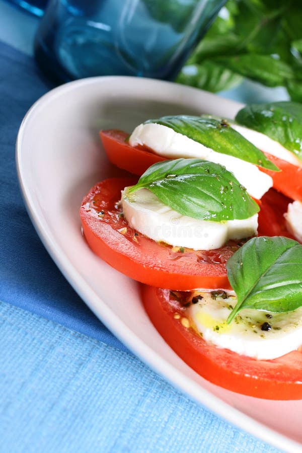 Tomato Mozzarella Caprese stock photo. Image of salad - 10960434