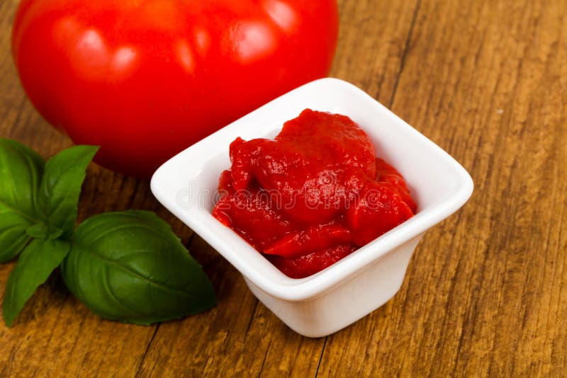 Tomato paste stock photo. Image of bowl, puree, homemade - 111873458
