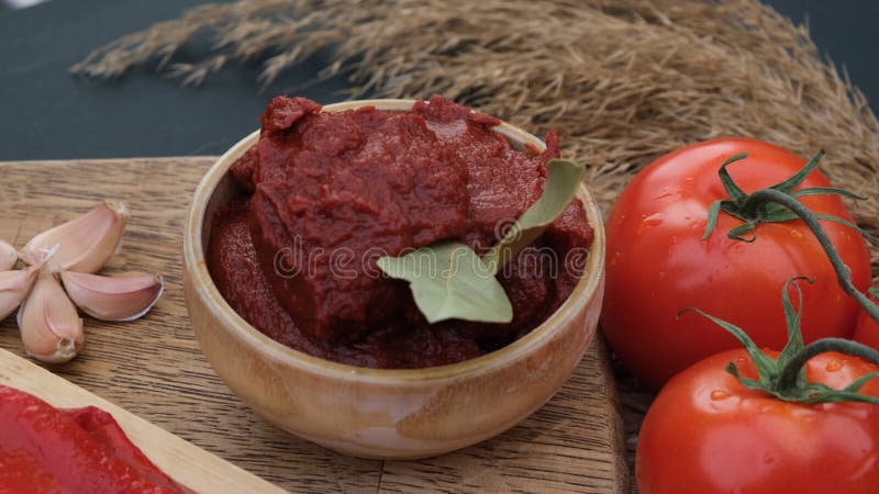Tomato paste close up stock footage. Video of cook, organic - 301955586