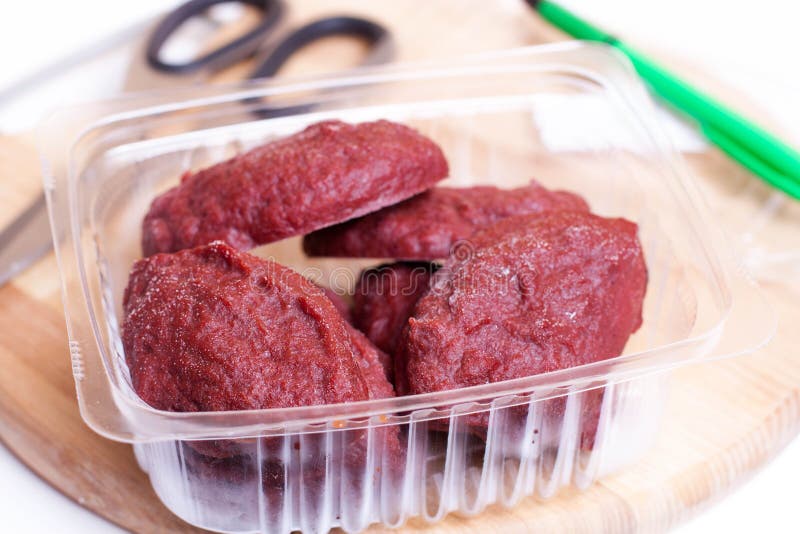 Tomato Paste in a Plastic Container Stock Photo - Image of refueling ...