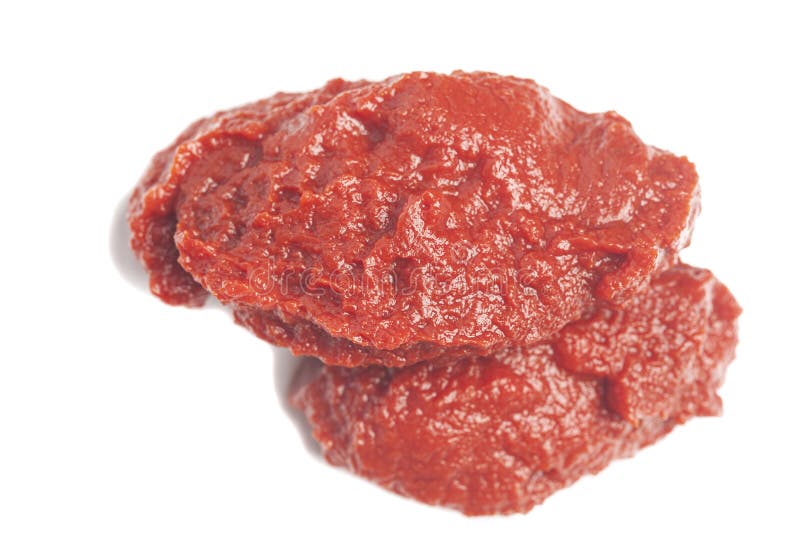 Tomato Paste Texture Isolated on White Stock Photo - Image of ...