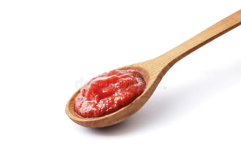 Tomato Paste Isolated on White Stock Photo - Image of dish, paste ...
