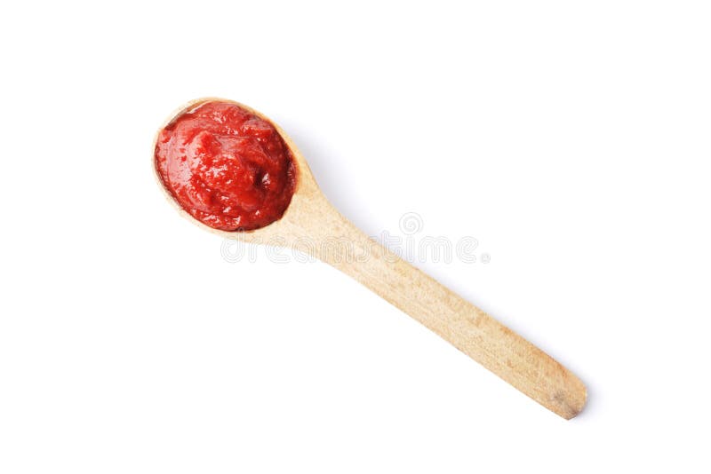 Tomato Paste Isolated on White Stock Photo - Image of dish, paste ...