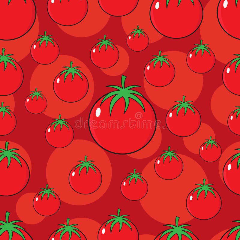 Tomato Pattern Seamless with Red Stock Vector - Illustration of design ...