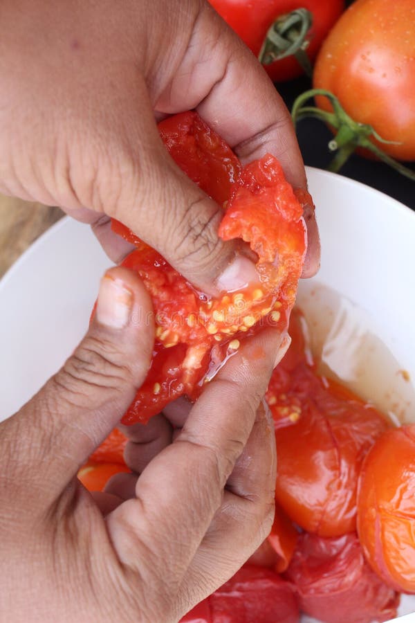 Tomato peeling stock image. Image of ingredient, closeup - 37512671