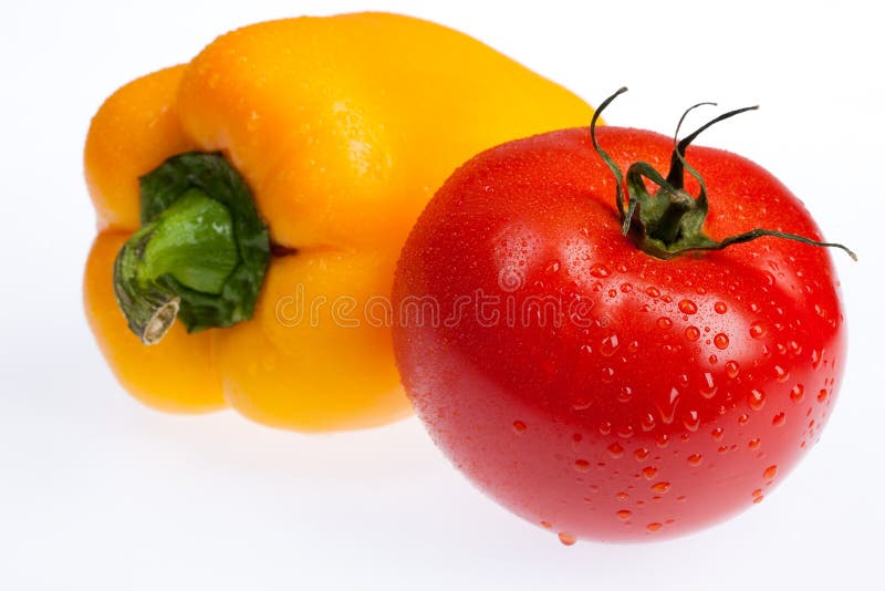 Tomato and Pepper stock image. Image of healthy, white - 9827945