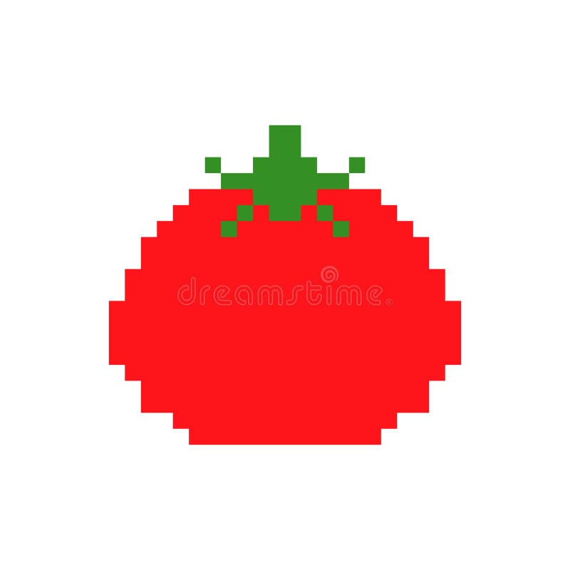 Tomato Pixel Art. Tomatoes 8 Bit. Pixelate Vegetable Stock Vector ...