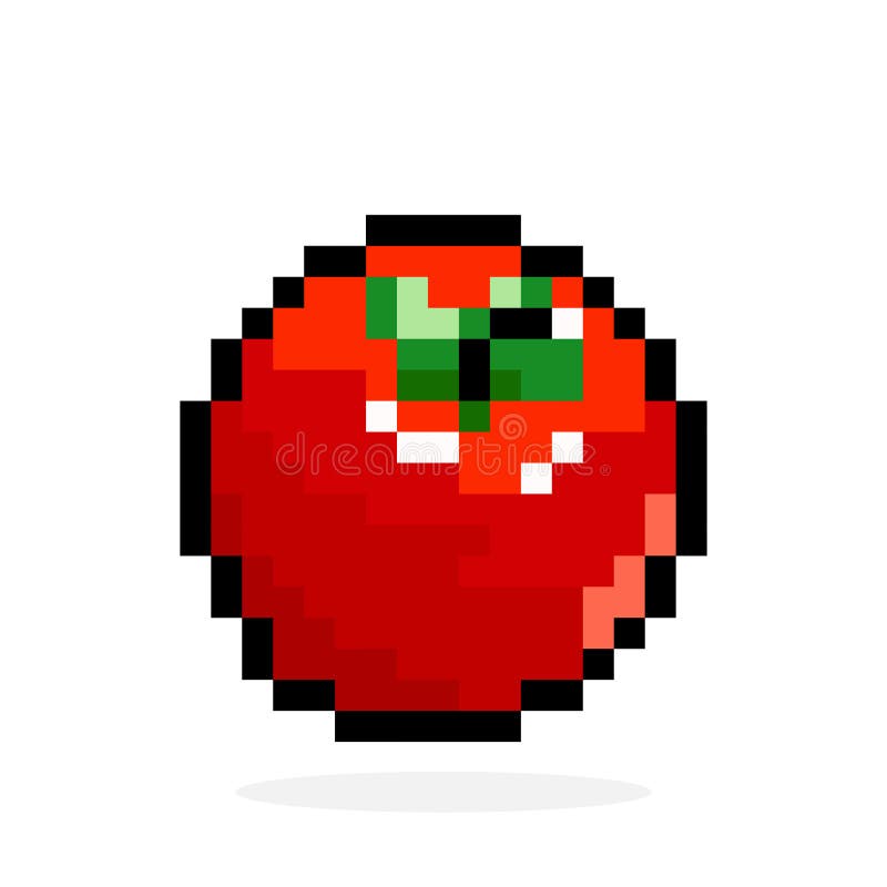 Tomato Pixel Art. Tomatoes 8 Bit. Pixelate Vegetable Stock Vector ...