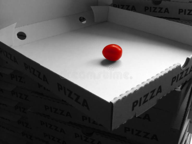 Tomato in a pizza box stock image. Image of inside, closeup - 37885345