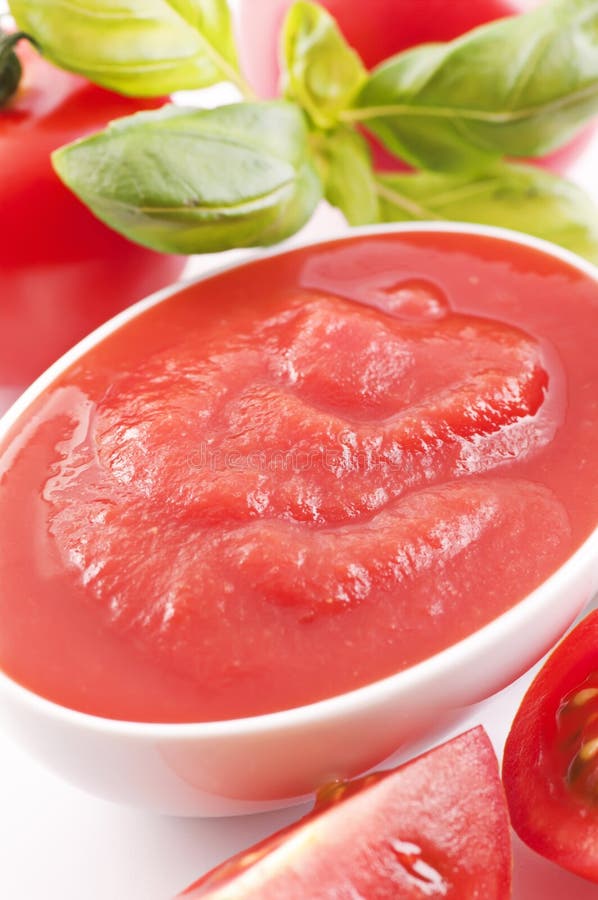 Tomato puree stock image. Image of white, paste, creme - 24057037