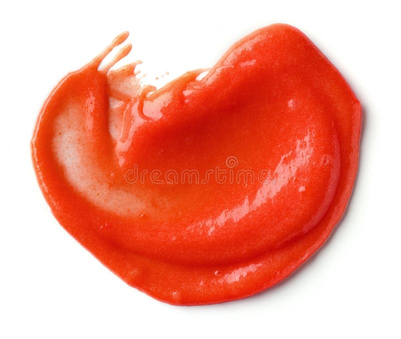 Tomato Puree on White Background Stock Photo - Image of ketchup ...