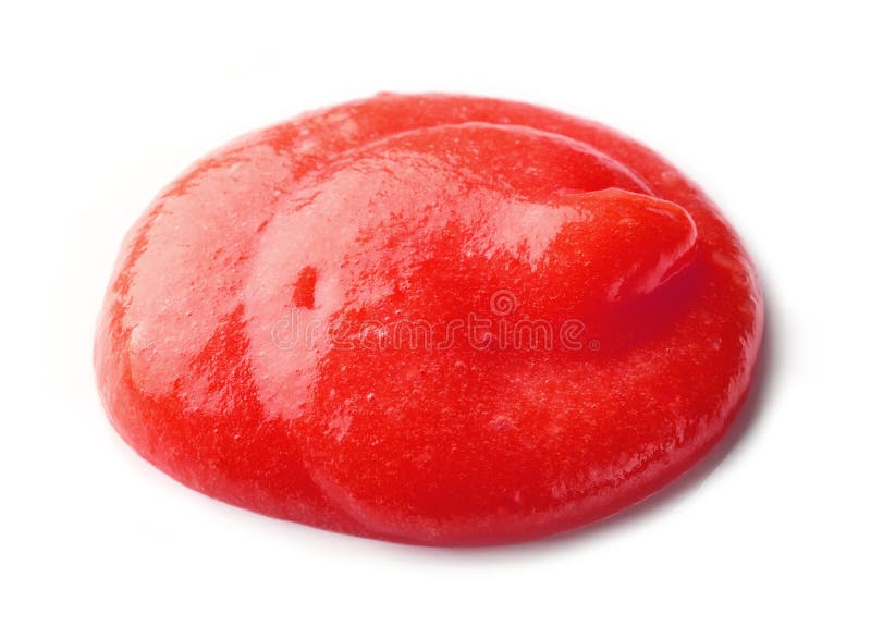 Tomato Puree on White Background Stock Photo - Image of closeup, food ...