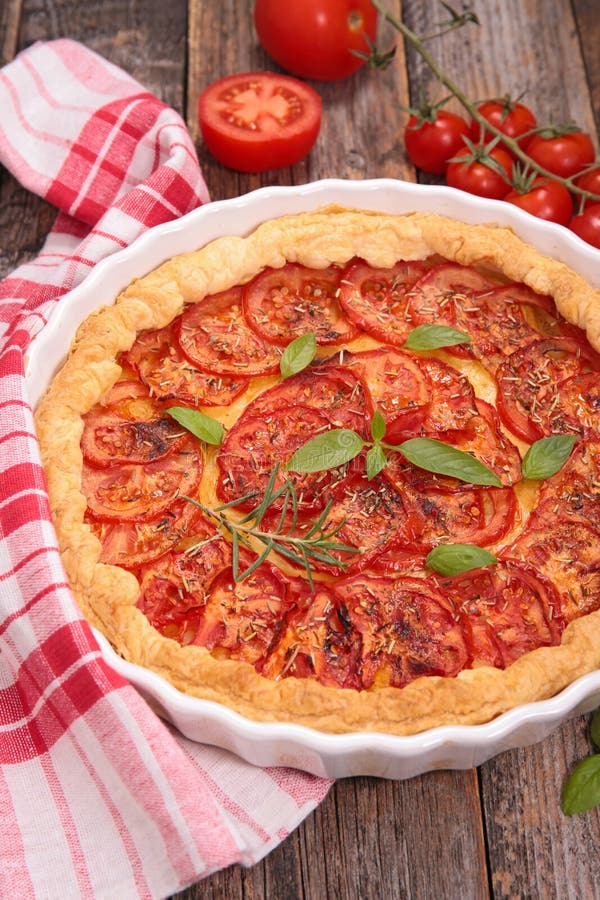 Tomato quiche stock image. Image of quiche, tomato, cooked - 69913989