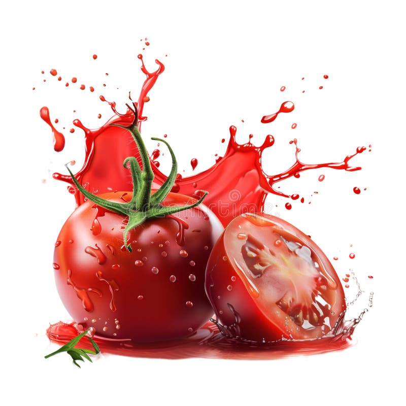 Tomato S Splash on Transparent Background - Ai Generated Stock ...