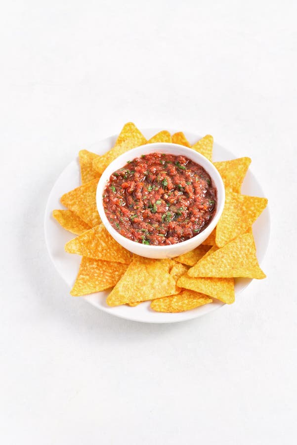 Salsa Bowl isolated stock image. Image of condiment, appetizer - 45735261