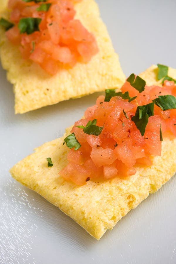 Tomato Salsa And Maize Bread Picture. Image: 4155724