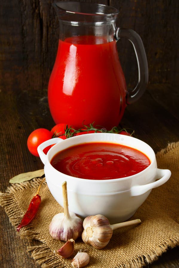 Tomato sauce and spices stock photo. Image of flavor - 39525204