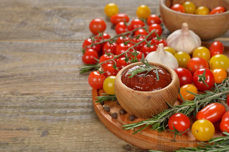 Tomato sauce with spices stock image. Image of rosemary - 68461223