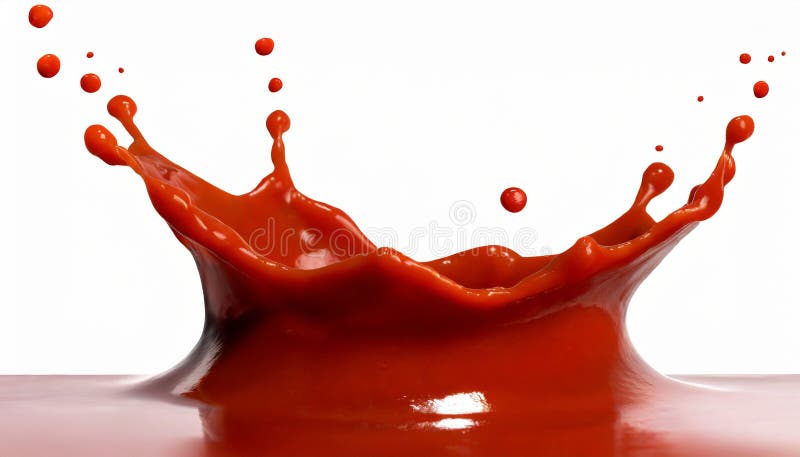 Tomato Sauce Splash, Tomato Sauce Flowing, 3d Illustration Stock ...