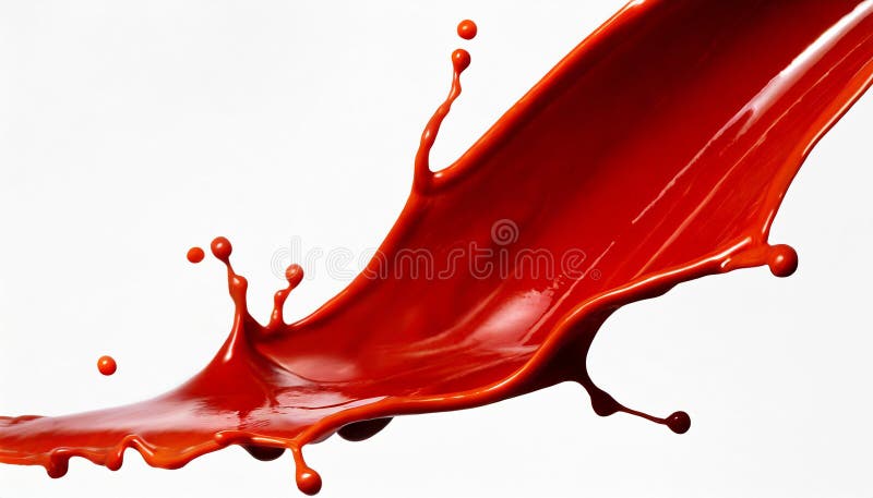 Tomato Sauce Splash, Tomato Sauce Flowing, 3d Illustration Stock ...