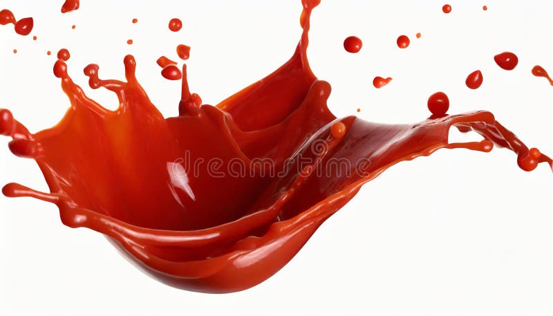Tomato Sauce Splash, Tomato Sauce Flowing, 3d Illustration Stock ...