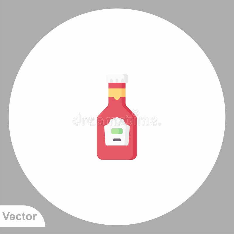 Sauce Vector Icon Sign Symbol Stock Vector - Illustration of isolated ...