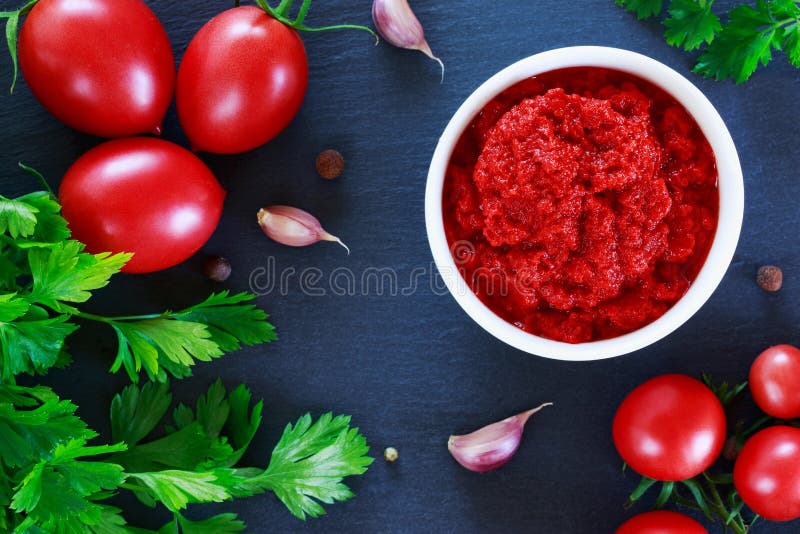 The tomato sauce stock photo. Image of paste, flavor - 79799368