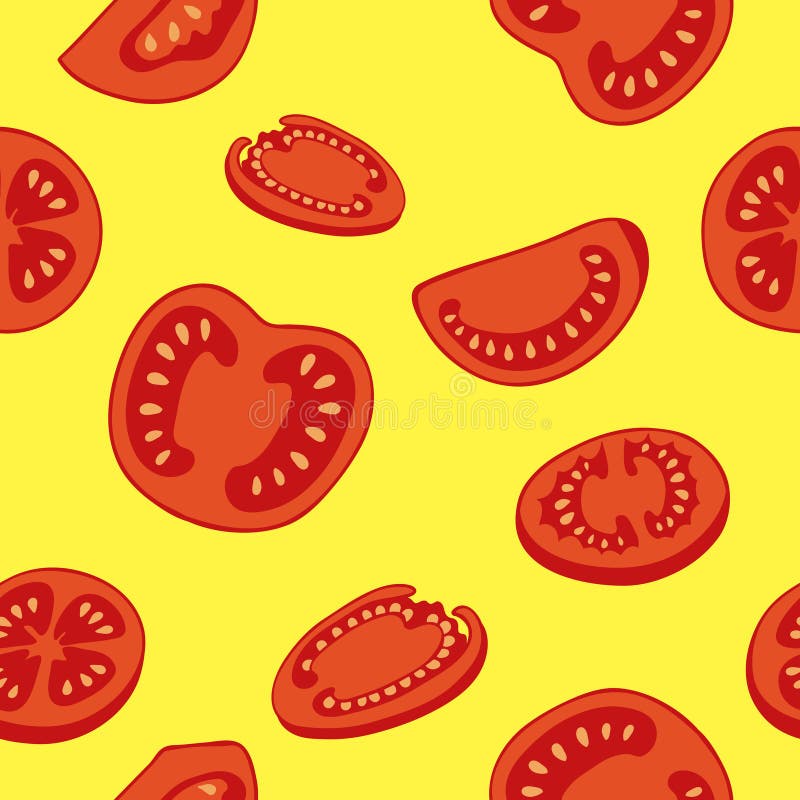 Tomato.seamless pattern stock illustration. Illustration of nutrition ...