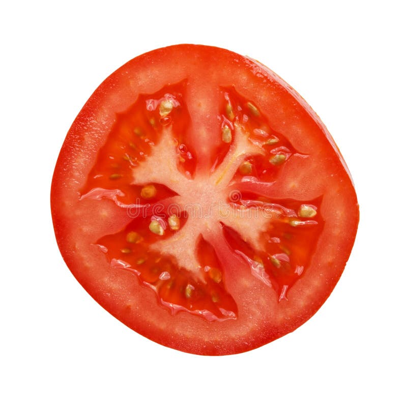 Tomato Section Photographed Directly Above Stock Image - Image of ...