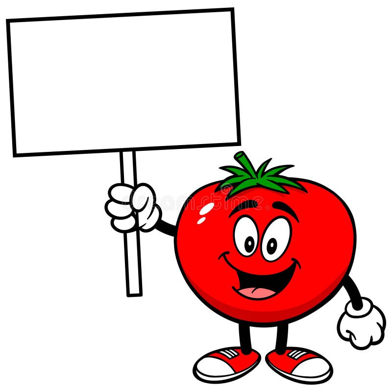 Tomato with Sign stock vector. Illustration of garden - 72946623