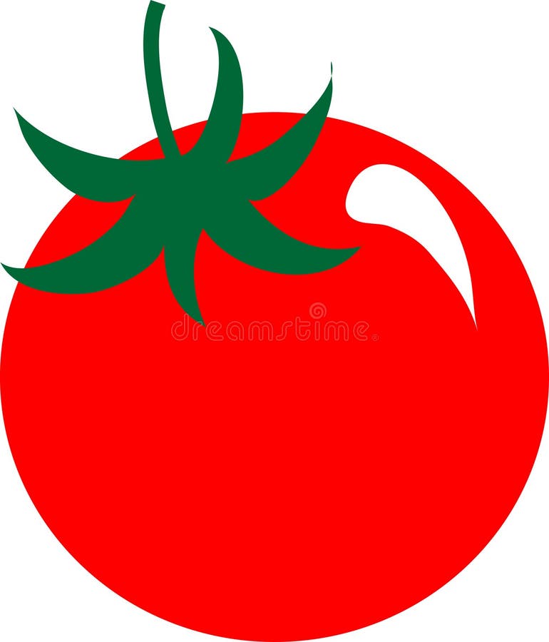 Tomato, Simple Design Element for Juice or Eco Advertisement Stock ...