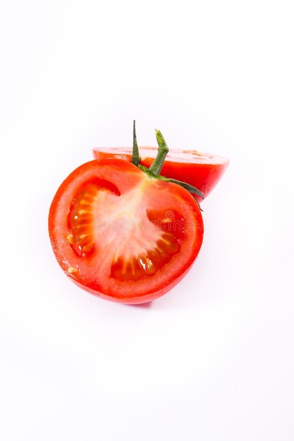 Tomato Slice Cut Cross Section Seed Cooking Fresh Vegetable Text Stock ...