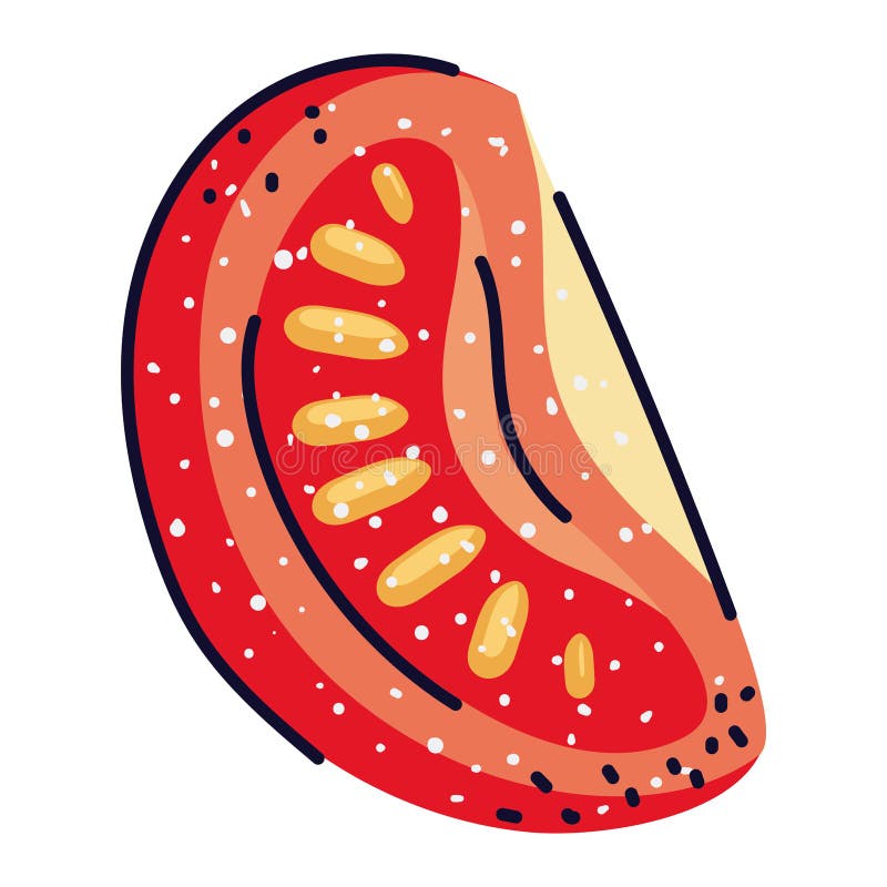 Tomato Slice Outline Vector Icon. Editable Stroke Stock Vector ...