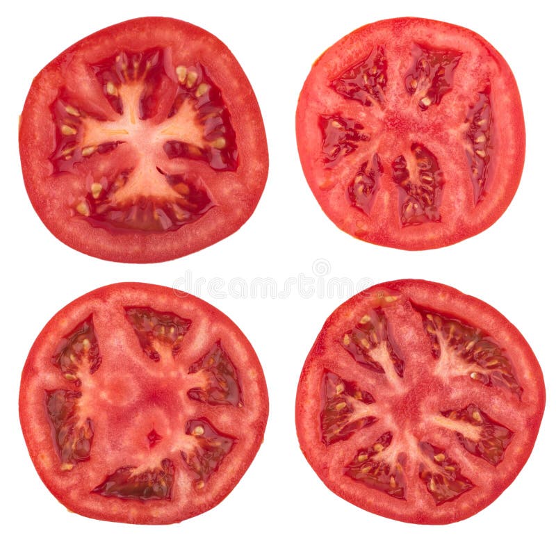 Tomato Slice Isolated On White Background Stock Image - Image of sliced ...