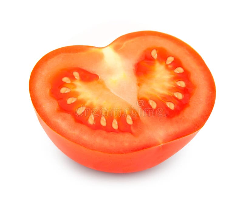 Tomato slice stock photo. Image of juicy, isolated, fresh - 42023548
