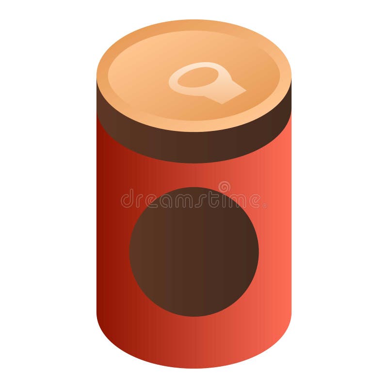 Tomato Soup Can Icon, Isometric Style Stock Vector - Illustration of ...