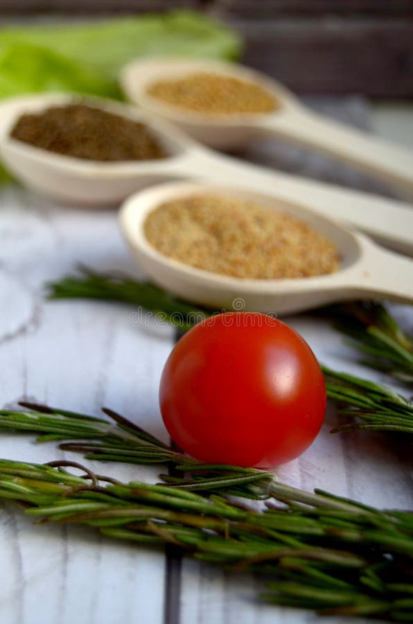 Tomato and spices stock photo. Image of tomato, mustard - 102503232
